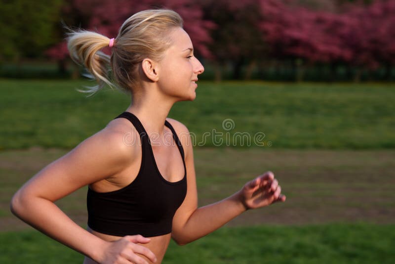 Running woman stock image. Image of fitness, active, diet - 9434429
