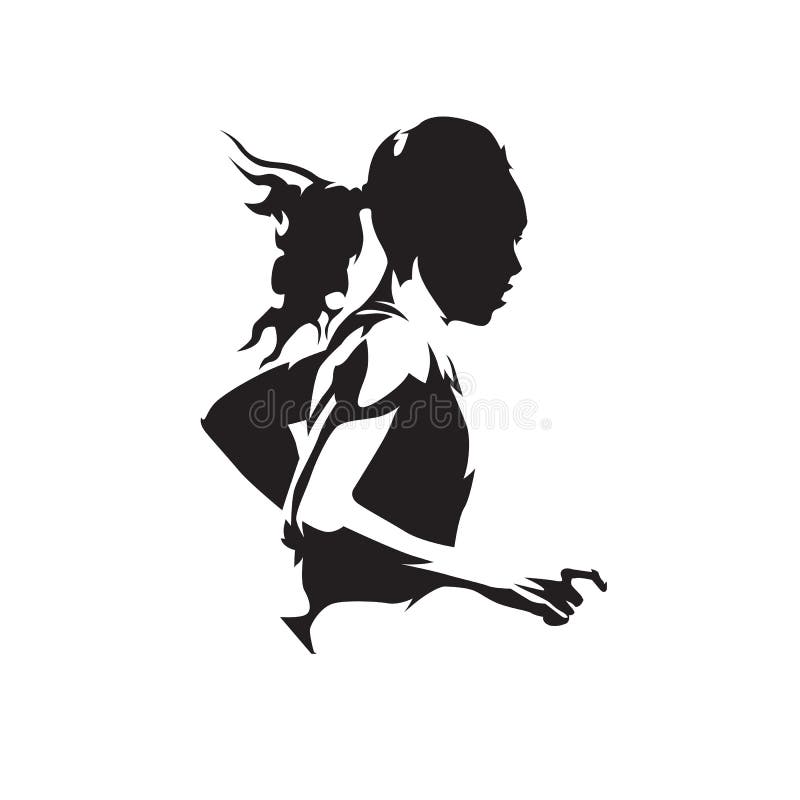 Run Logo, Running Man, Front View Isolated Vector Silhouette. Marathon ... Run Logo, Running Man, Front View Isolated Vector Silhouette. Marathon ...