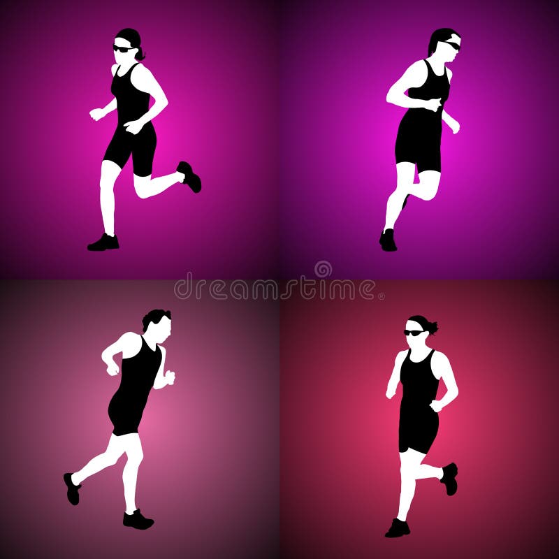 Running women stock vector. Illustration of motion, isolated - 15931529