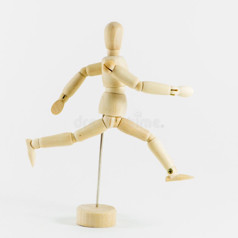 Running Wood Model stock image. Image of isolated, jogging - 37118537