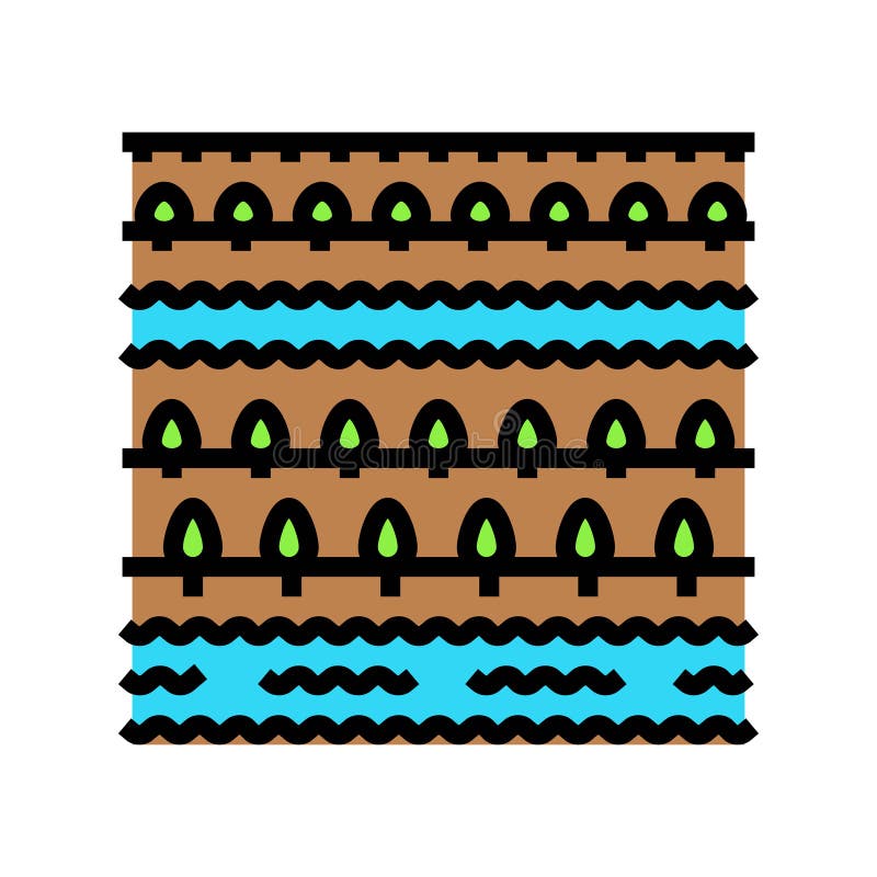 Runoff from Crops Color Icon Vector Illustration Stock Illustration ...