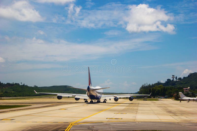 Runway with an aircraft stock image. Image of landing - 28441843