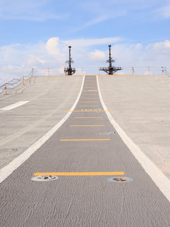 Runway on an Aircraft Carrier Stock Image - Image of naval, navy: 28634003