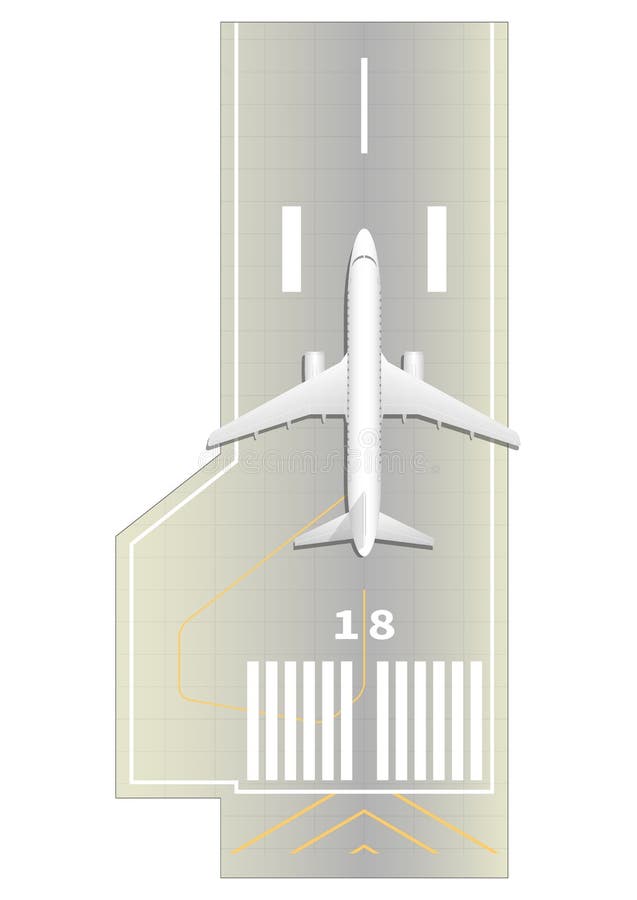 Airport runway. Top view stock vector. Illustration of glideslope ...