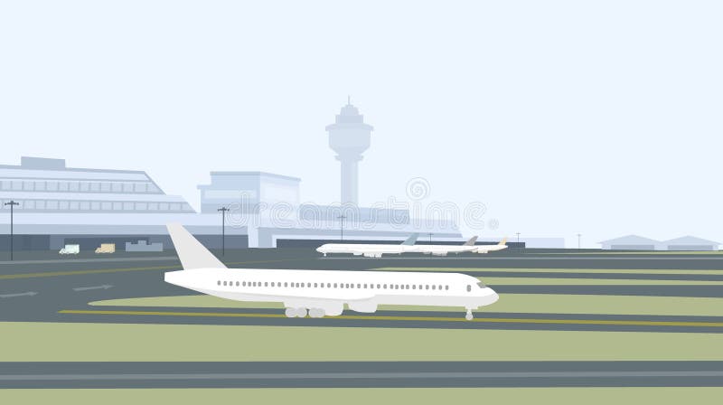Runway & Airport-Vector Stock Vector - Illustration of takeoff, vector ...
