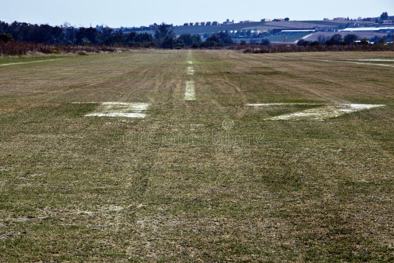 Runway on grass stock image. Image of field, land, airplane - 17092085