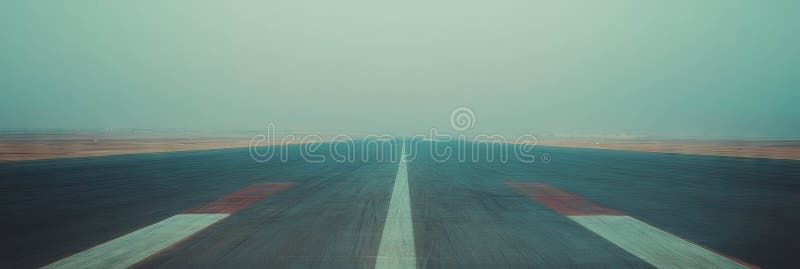 Runway with Heat Haze Creating Distortion in Distant View Stock Image ...