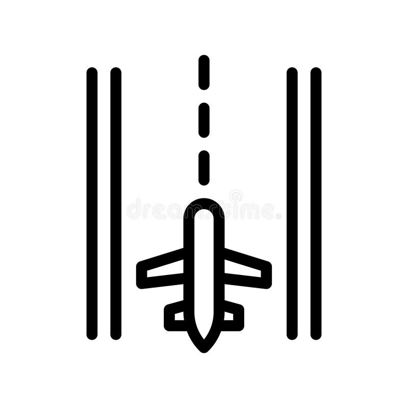 Runway icon stock illustration. Illustration of emblem - 288742461