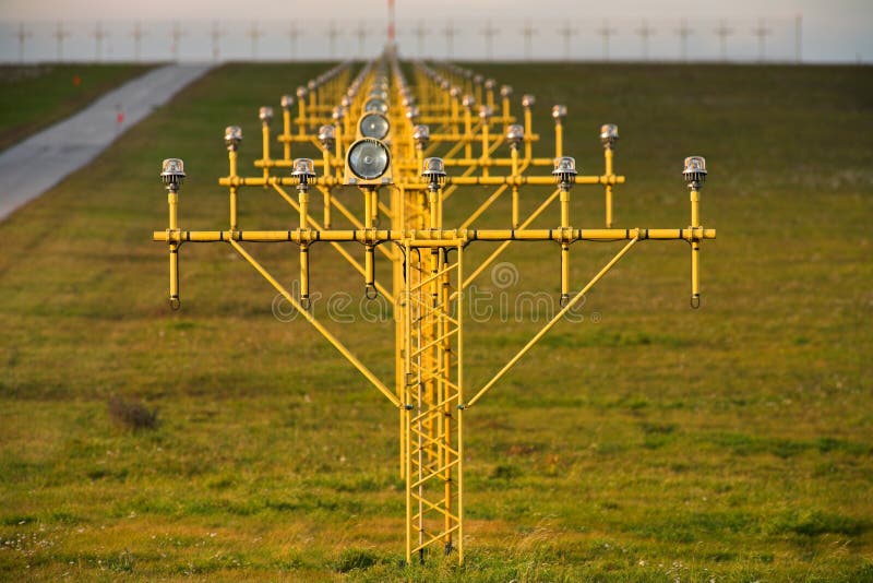 Runway lights stock photo. Image of illuminating, takeoff - 3570864