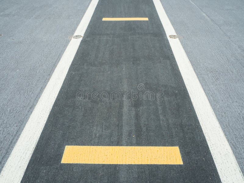Runway of plane on Boat. stock image. Image of blank - 109194057