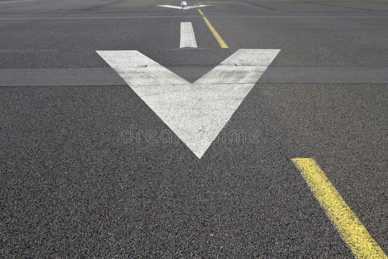 Runway surface arrow stock image. Image of space, ragged - 18939485