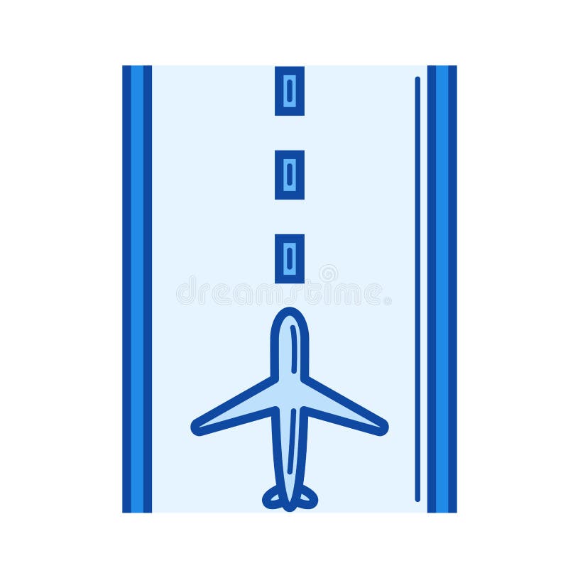 Runway line icon. stock vector. Illustration of icon - 100294925
