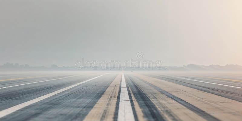 Runway View Featuring Heat Haze and Clear Markings in the Background ...