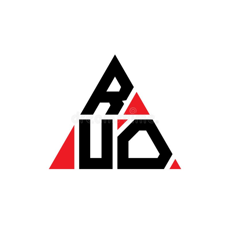 RUO Triangle Letter Logo Design with Triangle Shape. RUO Triangle Logo ...