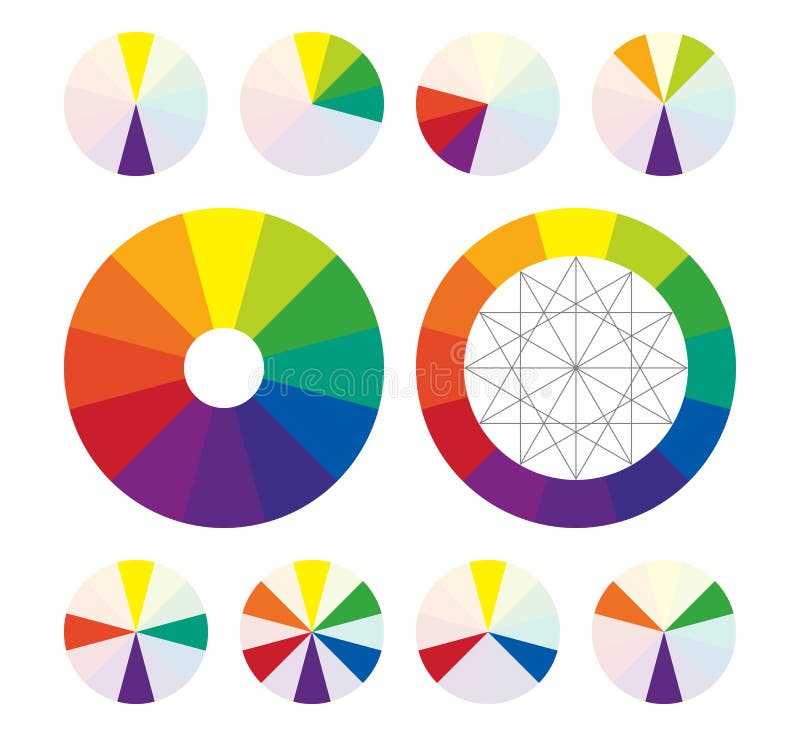 Ruota Di Colore E Combinazioni Geometriche Delle Forme Illustrazione ...