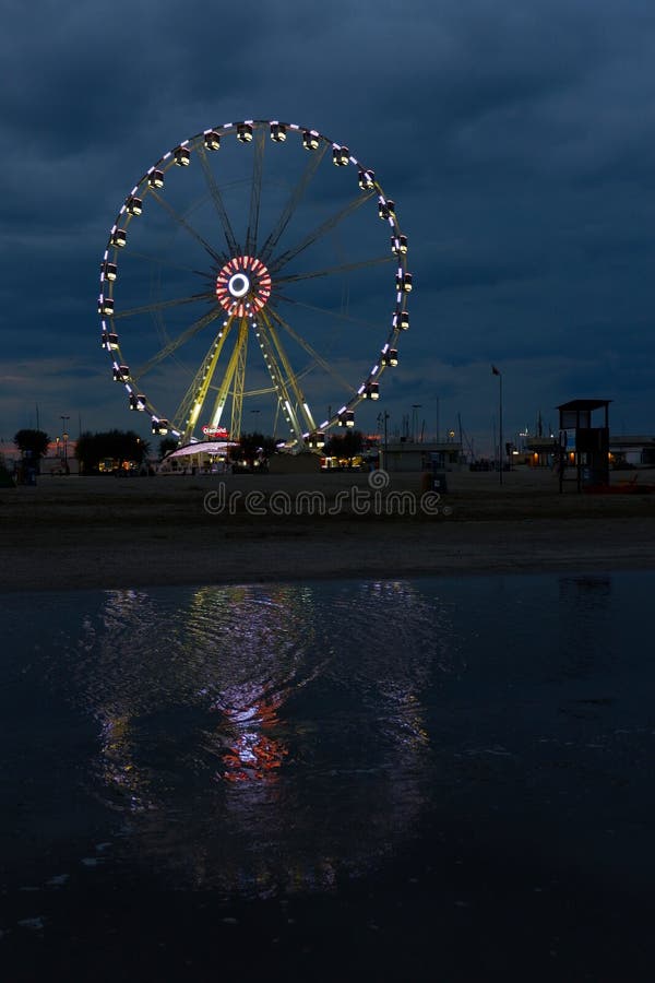 Ruota Panoramica a Cesenatico Italy Stock Photo - Image of views ...