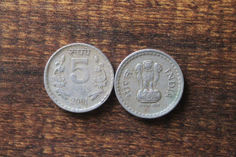5 rupee coin stock photo. Image of collection, back - 282480966
