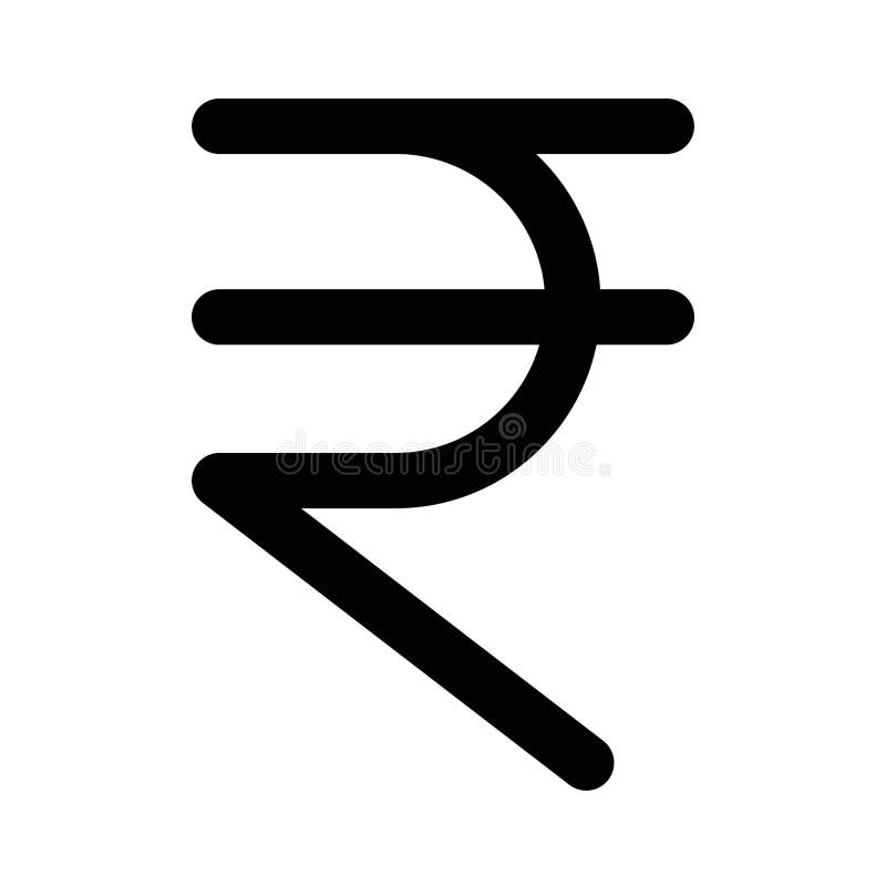 Rupee Currency Icon Design in Filled and Outlined Style Stock Vector ...