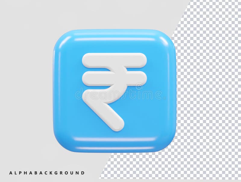Rupee Currency Icon Vector Illustration Element 3d Rendering ...