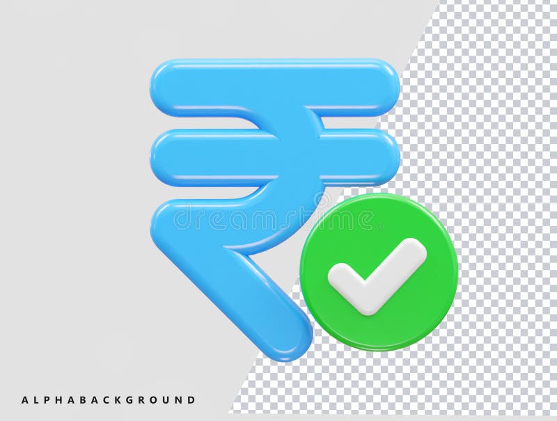 Rupee Currency Icon Vector Illustration Element 3d Rendering ...
