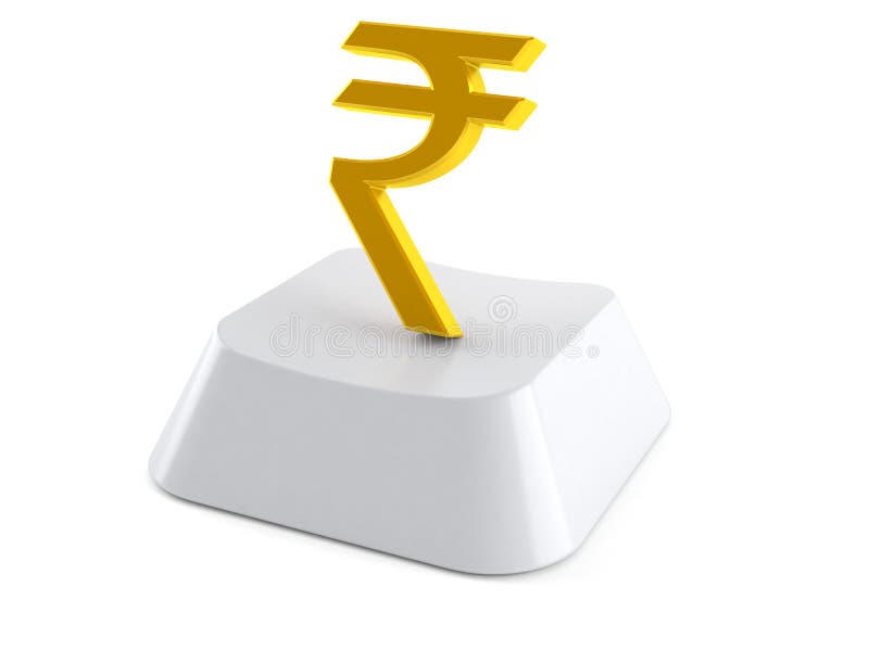 Rupee Currency Symbol with Emergency Siren Stock Illustration ...