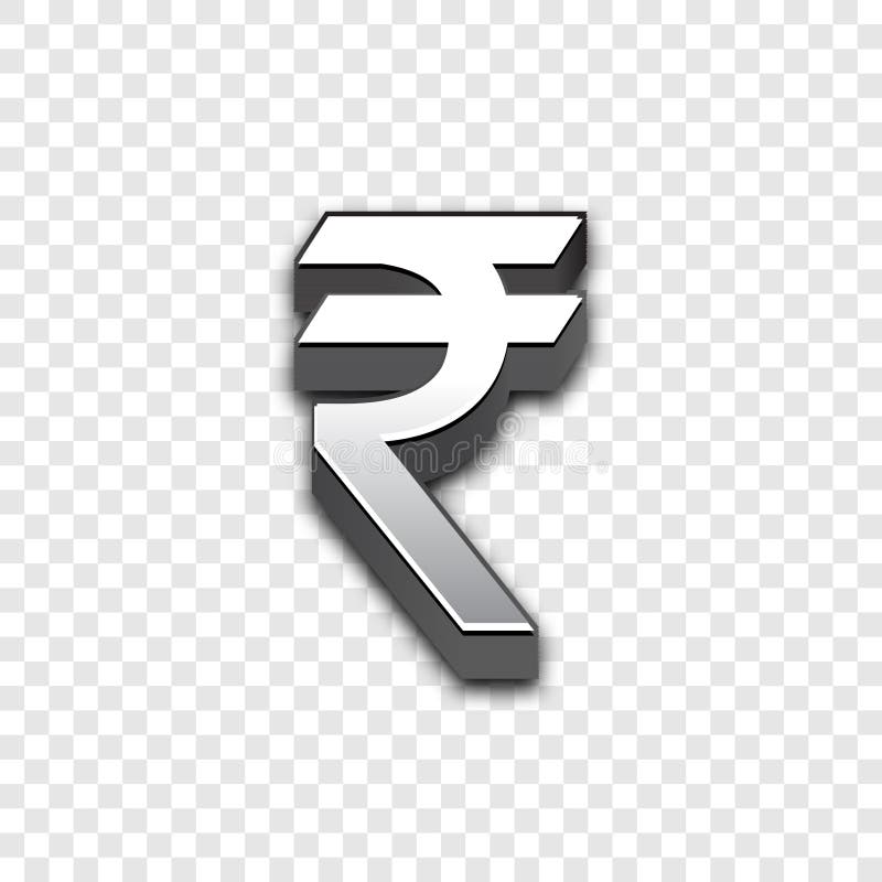 Rupee 3d Sign Illustration Isolated. Stock Vector - Illustration of icon, symbol: 260240907