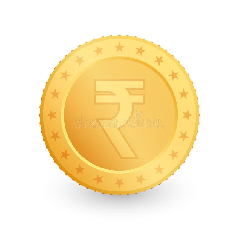 One Rupee Coin India Stock Illustrations – 52 One Rupee Coin India ...