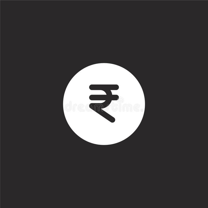Rupee Icon. Filled Rupee Icon for Website Design and Mobile, App ...