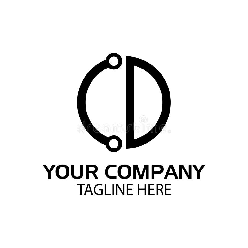Letter CD Stock Logo, CD Initial., Flat Design. Technology Logo Stock ...
