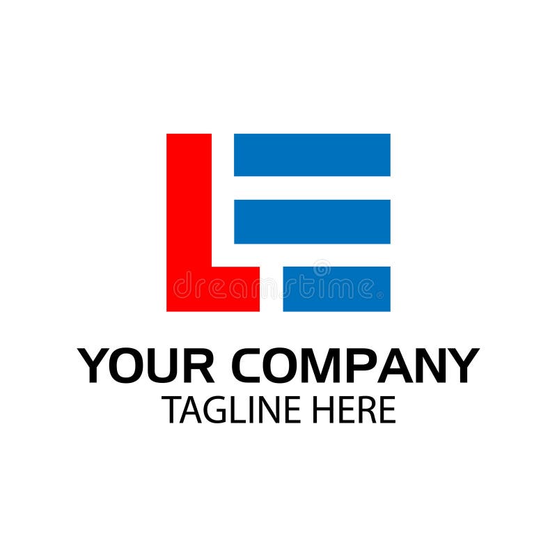 LE Logo Template, LE Letter, Flat Design. Vector Stock Vector ...