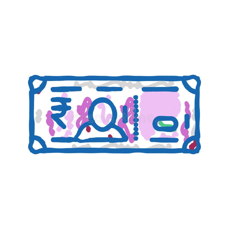 Rupee Rs Doodle Icon Sketch Vector Stock Illustrations – 1 Rupee Rs ...