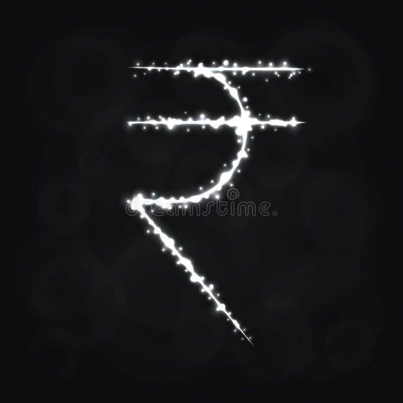 Rupee Sign Silhouette of Lights Stock Vector - Illustration of effect ...