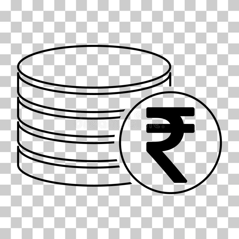 Rupee Stack Coin, Flat Icon Money Design, Cash Sign Vector Illustration Stock Vector ...