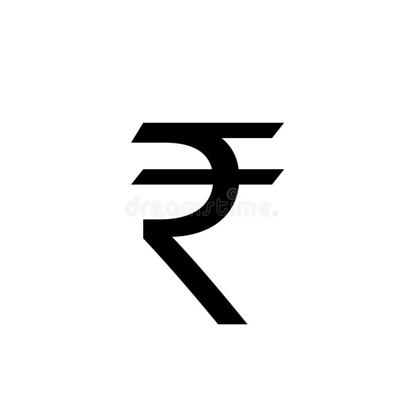 Rupee symbol icon stock illustration. Illustration of currency - 207032635