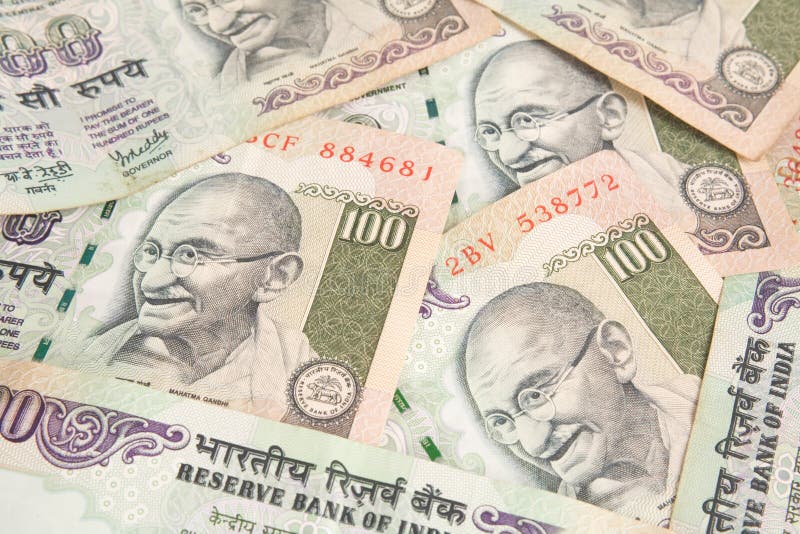 Indian rupees stack stock image. Image of denominations - 32839555