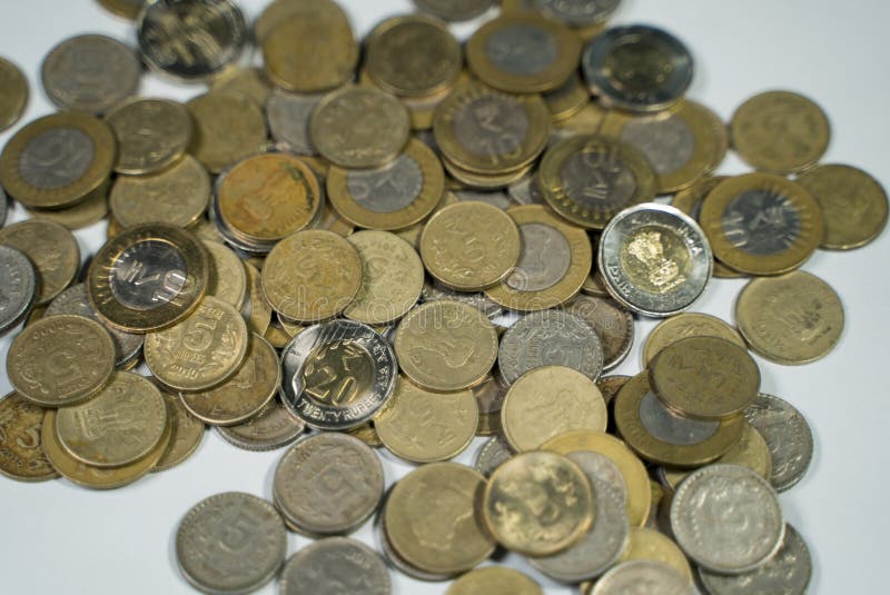 5, 10 and 20 Rupees Indian Currency or Coin. Stock Image - Image of ...