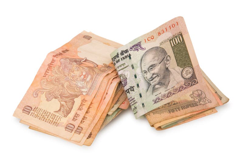 Indian rupees stack stock image. Image of denominations - 32839555