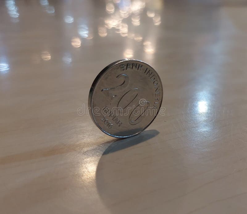 The 200 Rupiah Coin is Money from the Indonesian State Stock Image ...