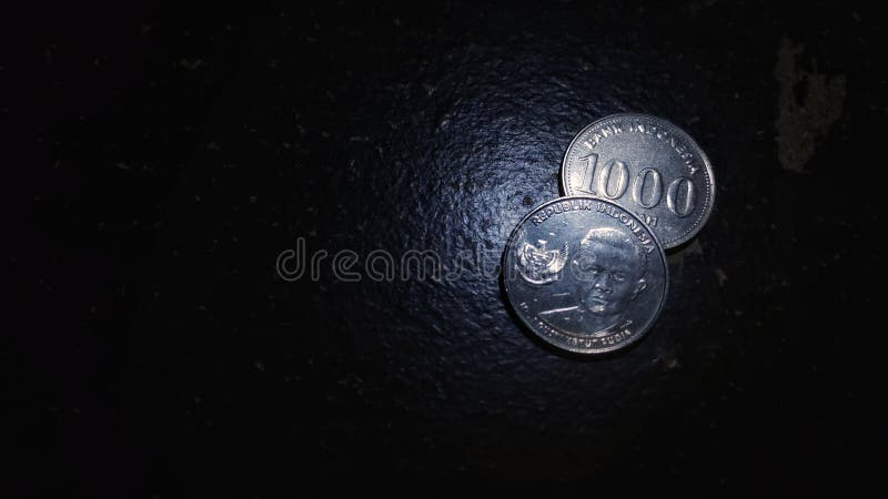 Rupiah Currency Coins with Night Light Stock Photo - Image of currency ...