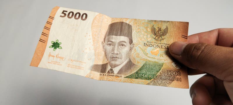 Rupiah Currency, with a Nominal Value of Five Thousand Rupiah Stock ...