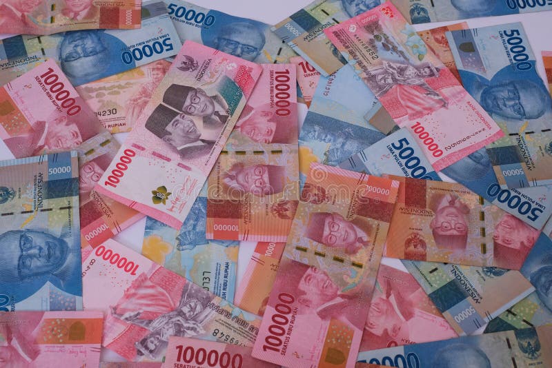 Rupiah Money Scattered Around on the Floor Stock Image - Image of notes ...