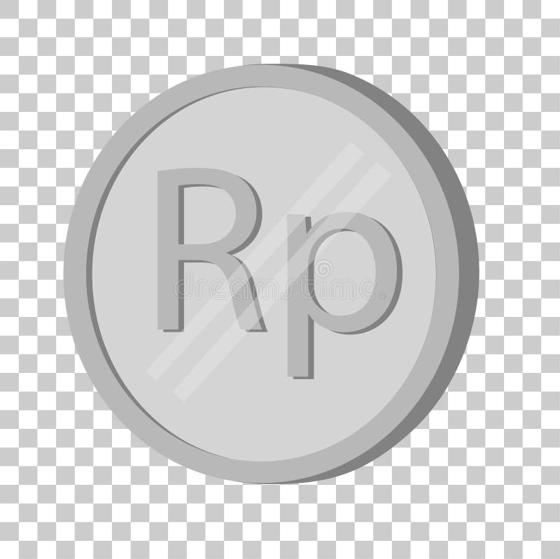 Rupiah Silver Coin at Transparent Effect Background Stock Vector ...