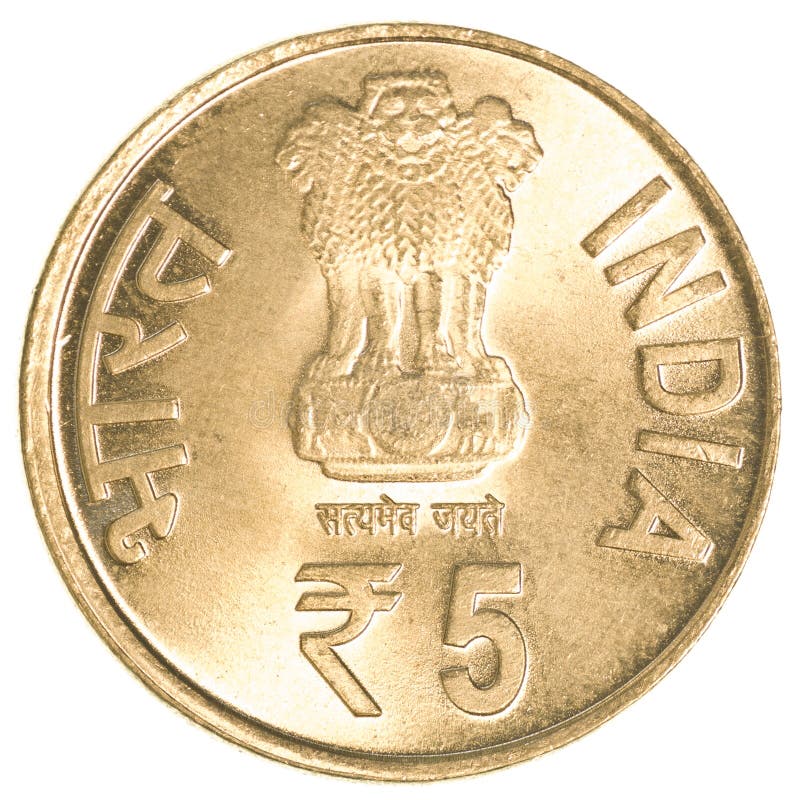 Una Moneda De La Rupia India Imagen de archivo - Imagen de aislado ...