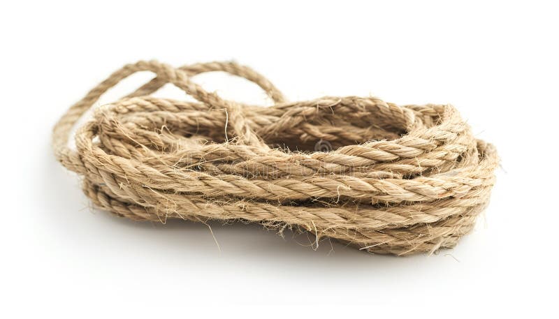 Rupture of Hemp Rope on White Background Stock Image - Image of collage ...