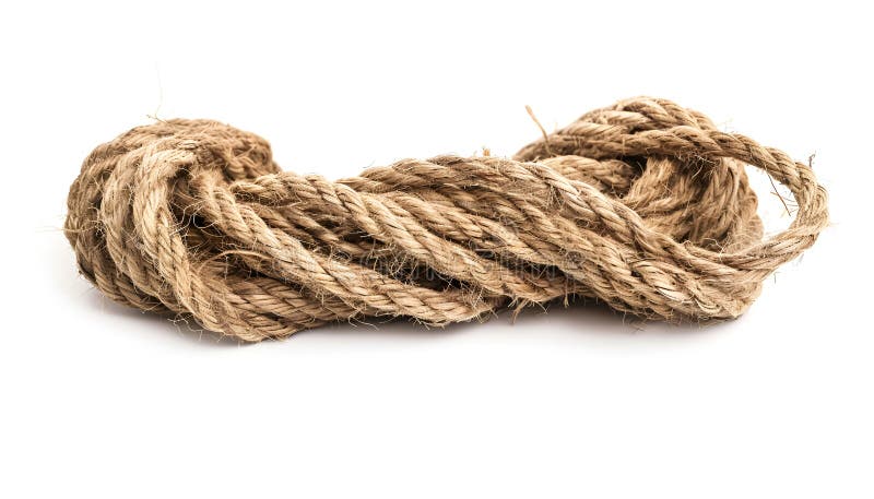 Rupture of Hemp Rope on White Background Stock Image - Image of collage ...