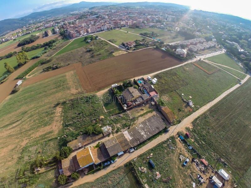 Rural aerial view stock image. Image of road, agricultural - 44199555