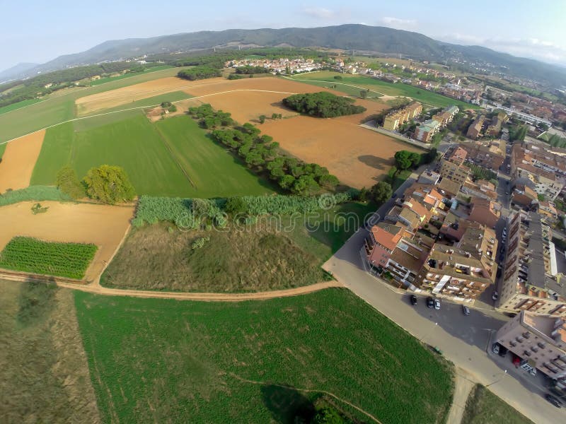 Rural aerial view stock image. Image of poland, farmlands - 44199601