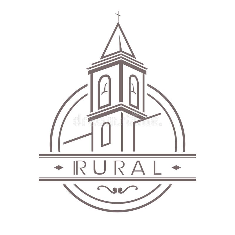 Rural architecture symbol stock vector. Illustration of farmhouse ...
