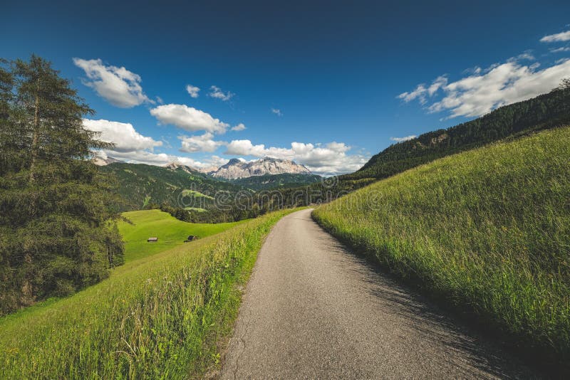 Rural Area with a Pathway Leading To the Hills Stock Image - Image of ...