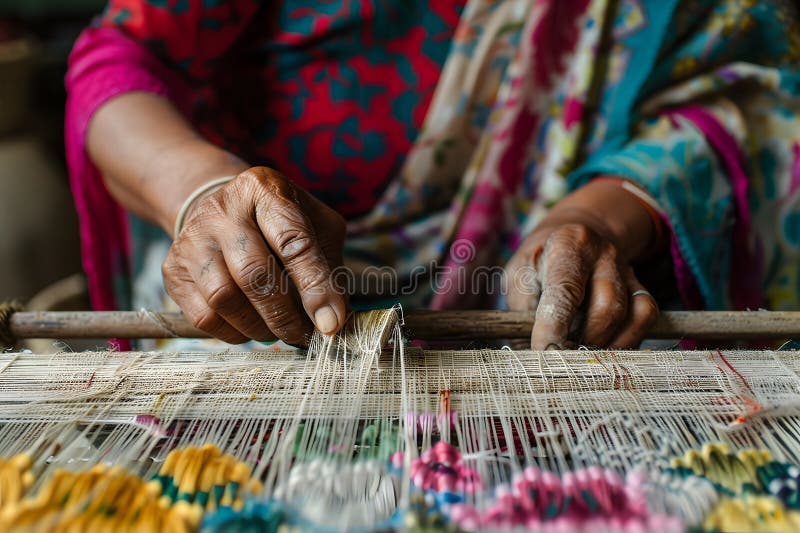 Rural Artisans Creating Traditional Crafts Stock Photo - Image of ...